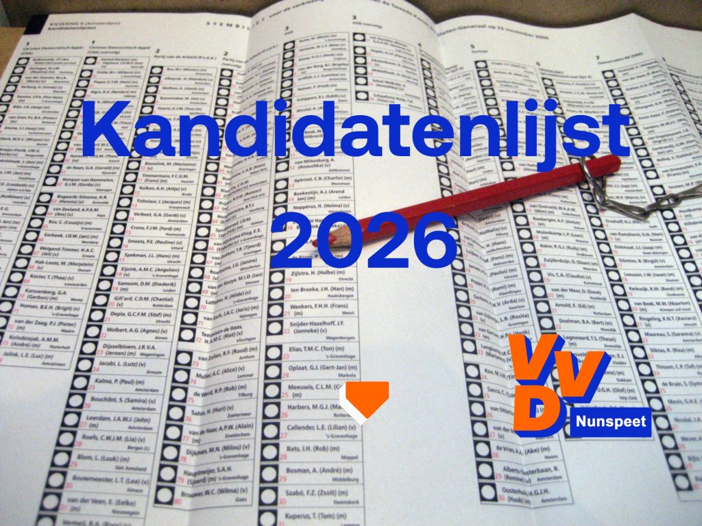 Dit zijn de kandidaten op de lijst van VVD Nunspeet - NUNSPEET